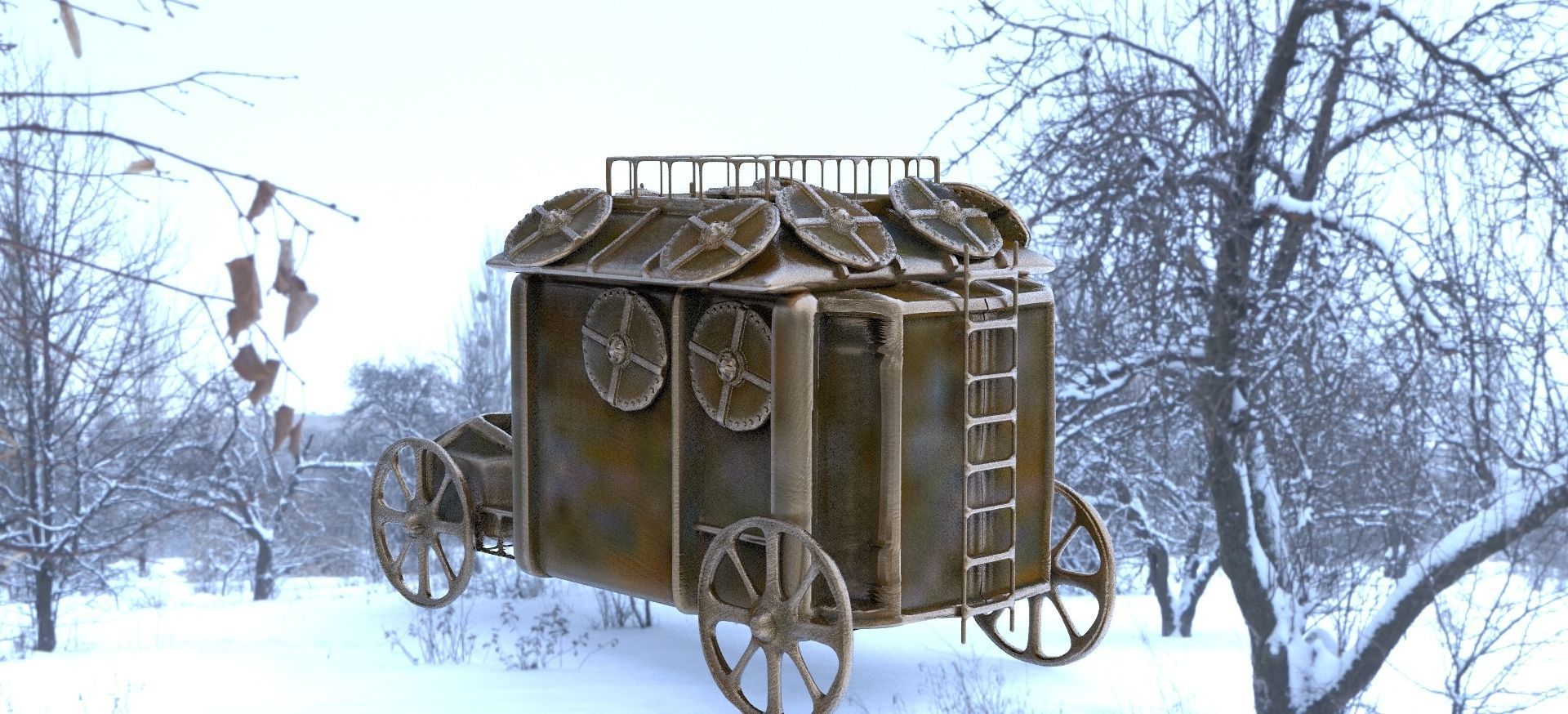 Stage Coach Armored 3D model | CGTrader