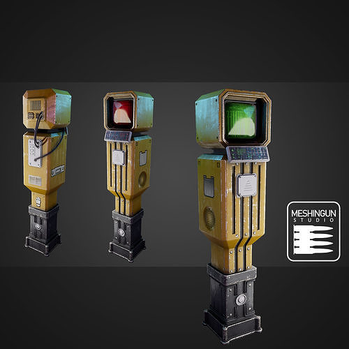 3D model Cyber Access Terminal Box VR / AR / low-poly | CGTrader