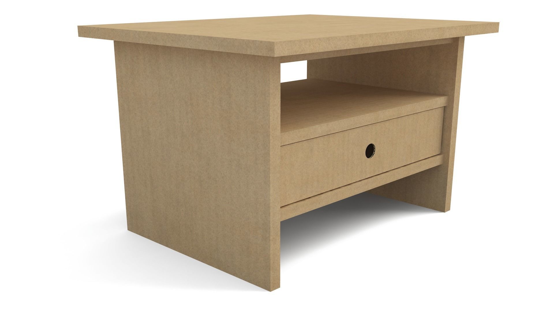 3D model Cardboard Bedside Table KRUMEL VR / AR / low-poly | CGTrader