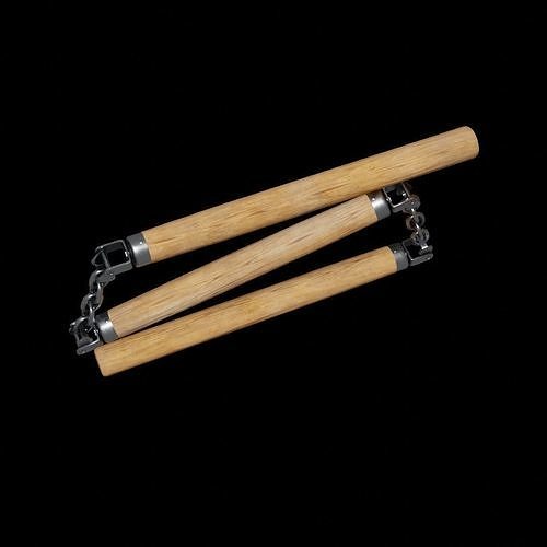 Triple Nunchaku 3D model rigged | CGTrader
