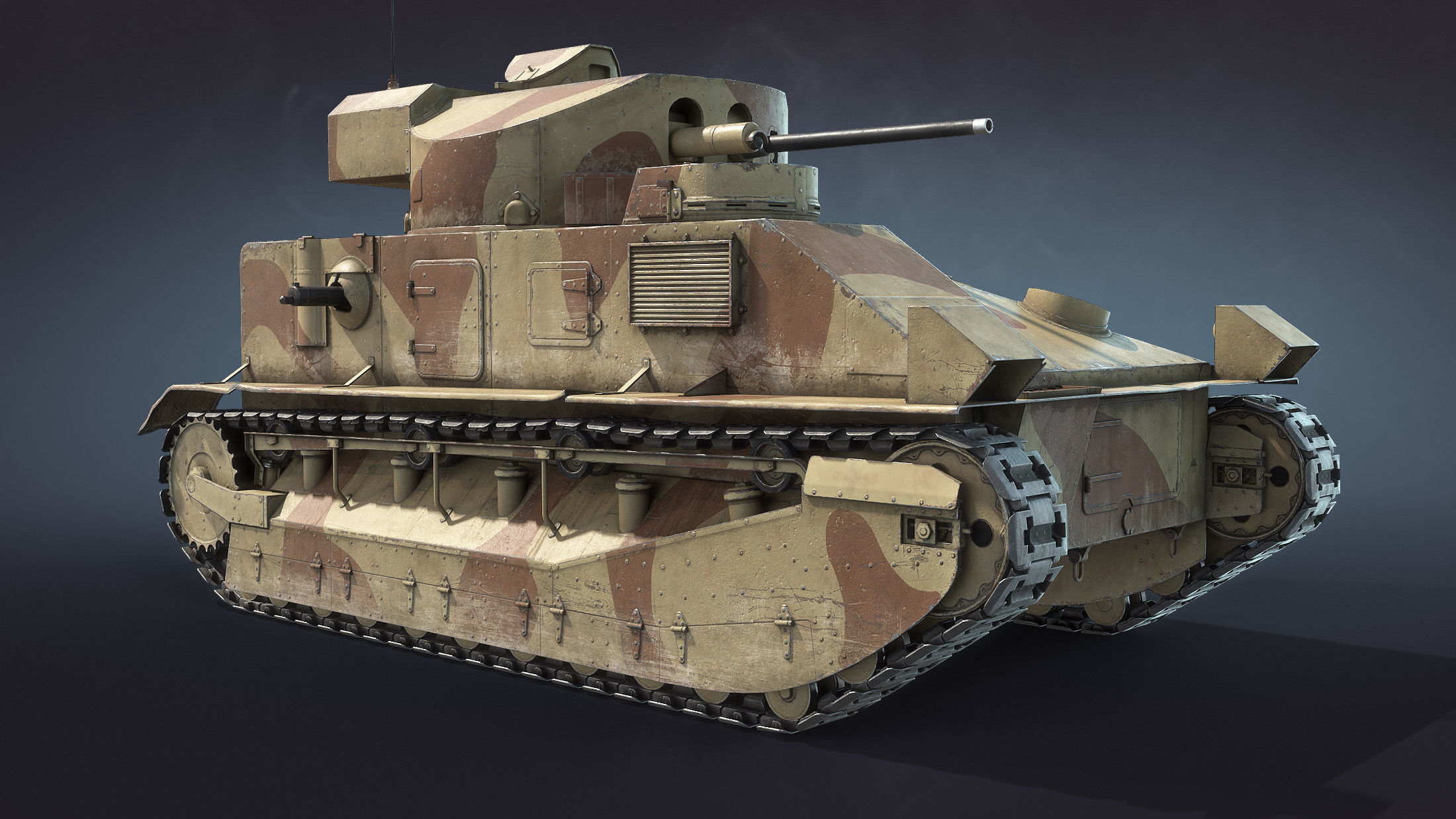 3D model Vickers Medium Mk II VR / AR / low-poly | CGTrader
