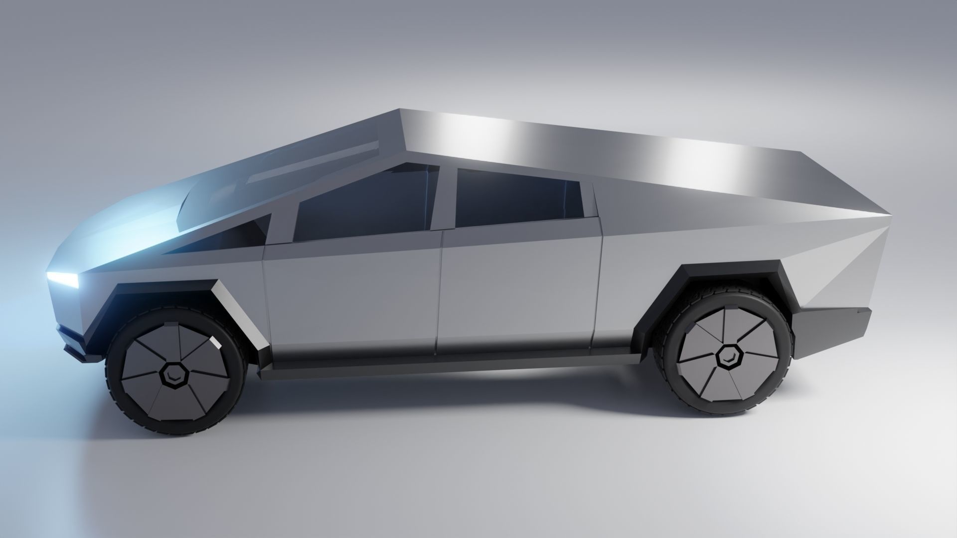 3D model Cyberpunk Modular Cybertruck car VR / AR / low-poly | CGTrader