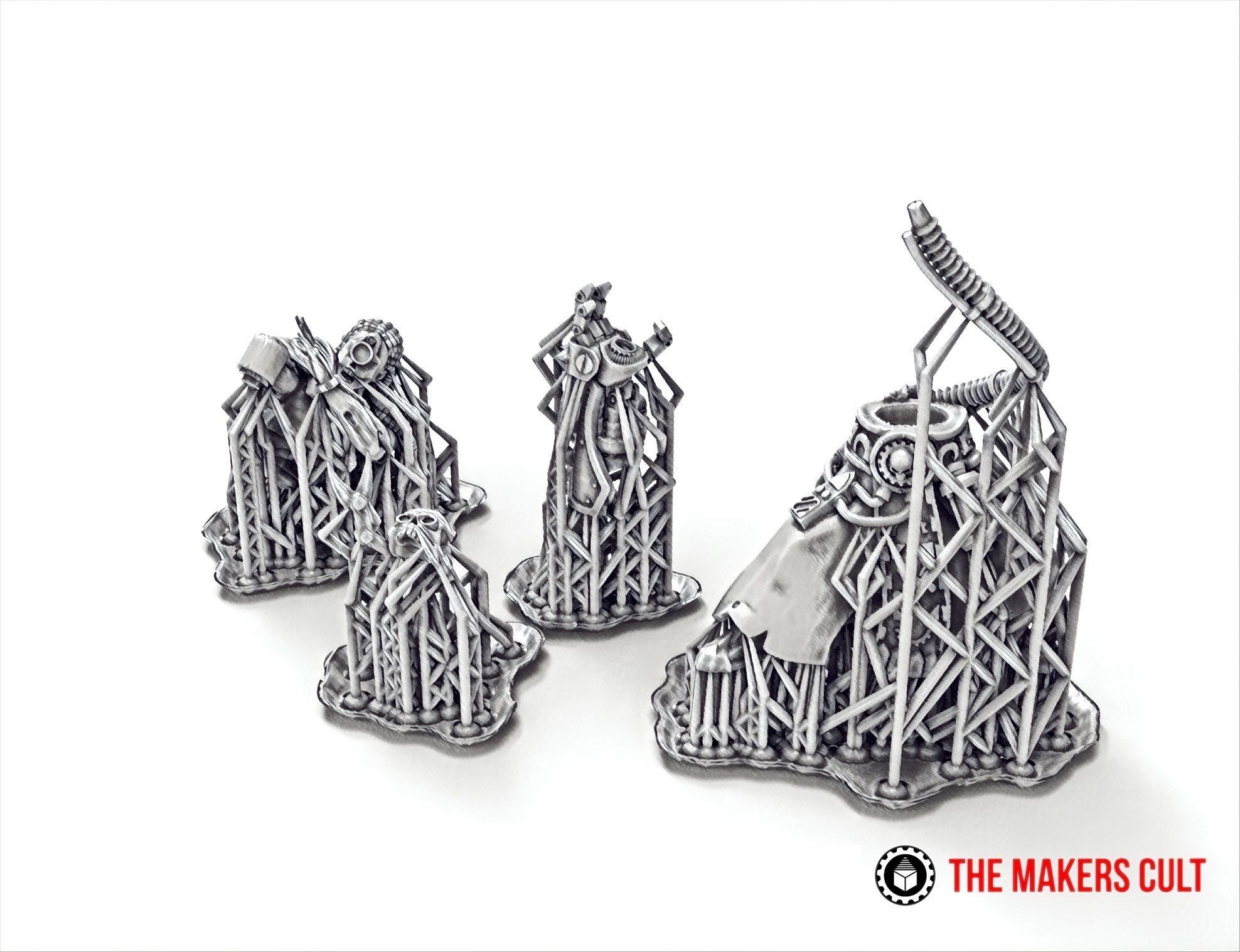 Dark Techno - Female Cybertechnic priest 3D model 3D printable | CGTrader