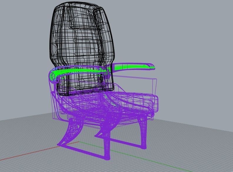 High Quality Airplane Premium Seating 3D Model With textures 3D model ...
