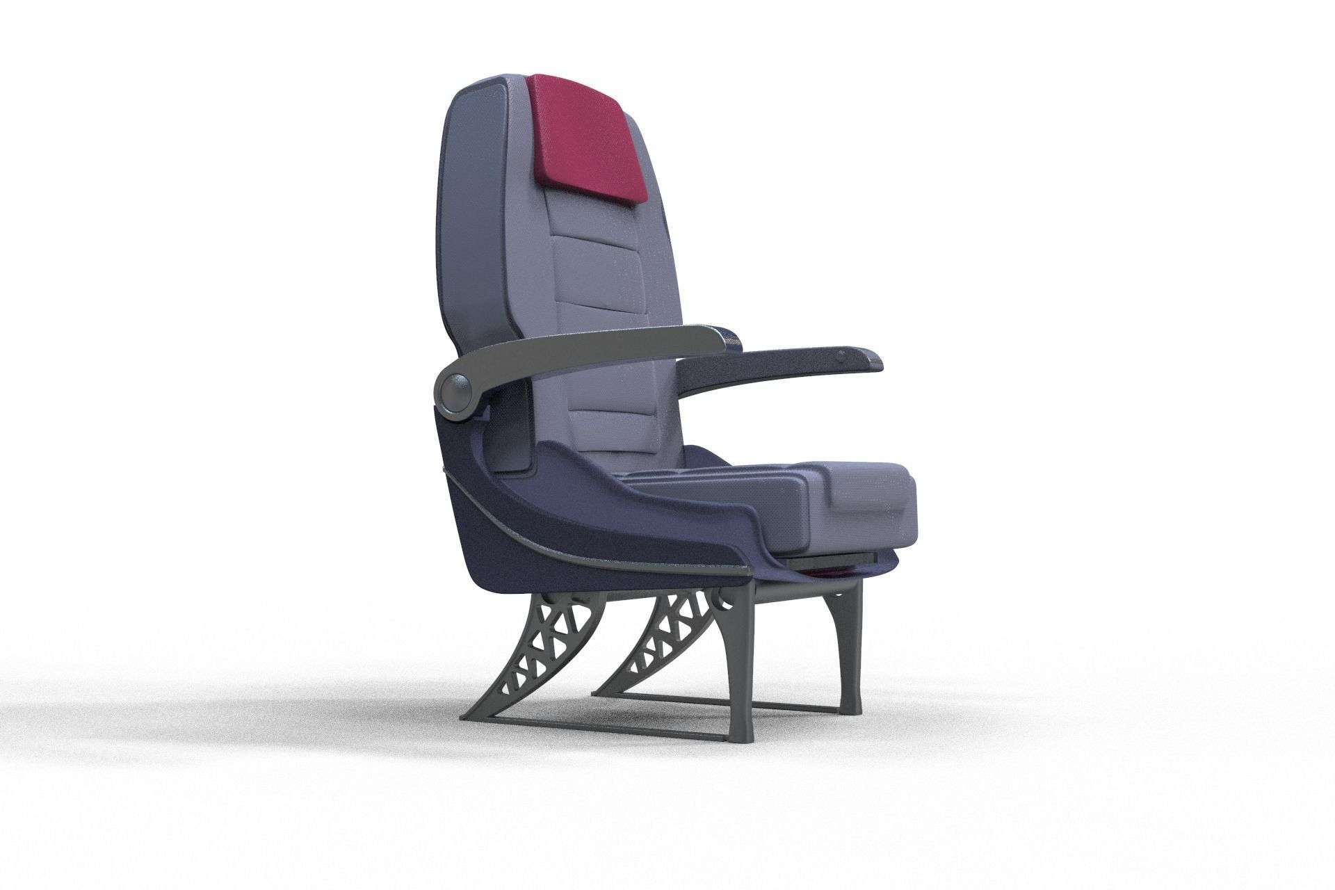 High Quality Airplane Premium Seating 3D Model With textures 3D model ...