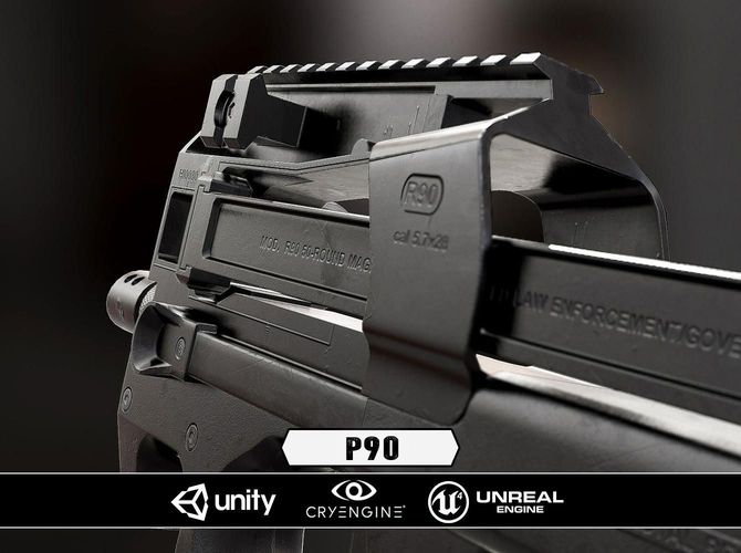 3D model P90 - Model and Textures VR / AR / low-poly | CGTrader