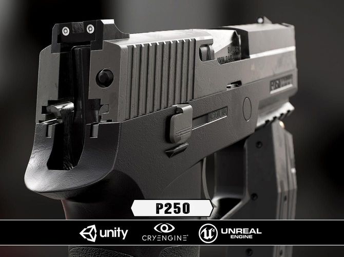 3D model P250 - Model and Textures VR / AR / low-poly | CGTrader