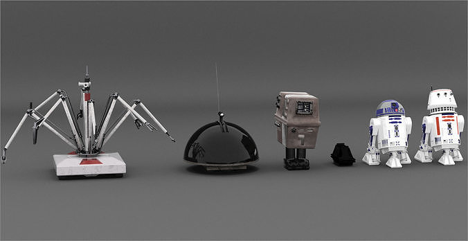 Droids v2 3D model rigged | CGTrader