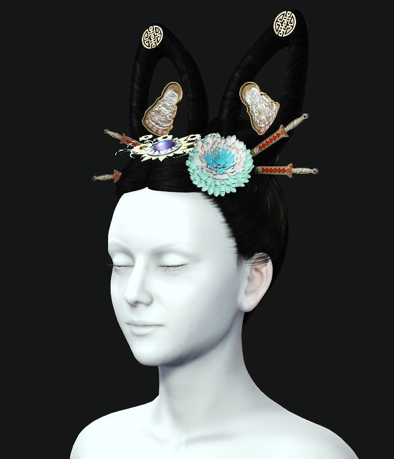 3D model DTS - Model 3C Hair VR / AR / low-poly | CGTrader