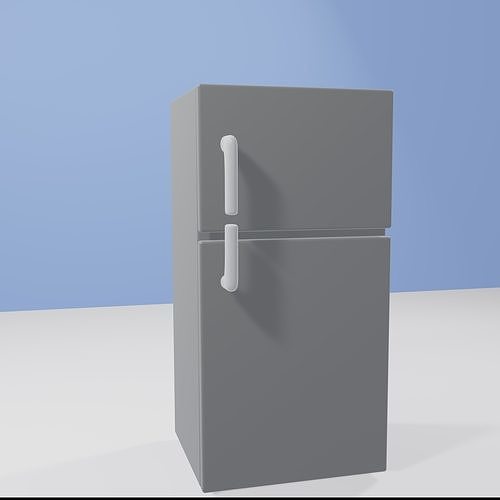 a low poly refrigerator model 3D model 3D printable | CGTrader