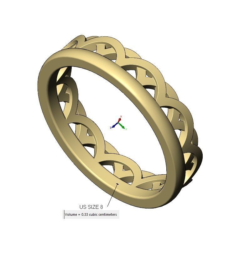 Celtic arch band US sizes 6 7 8 3D model 3D printable | CGTrader