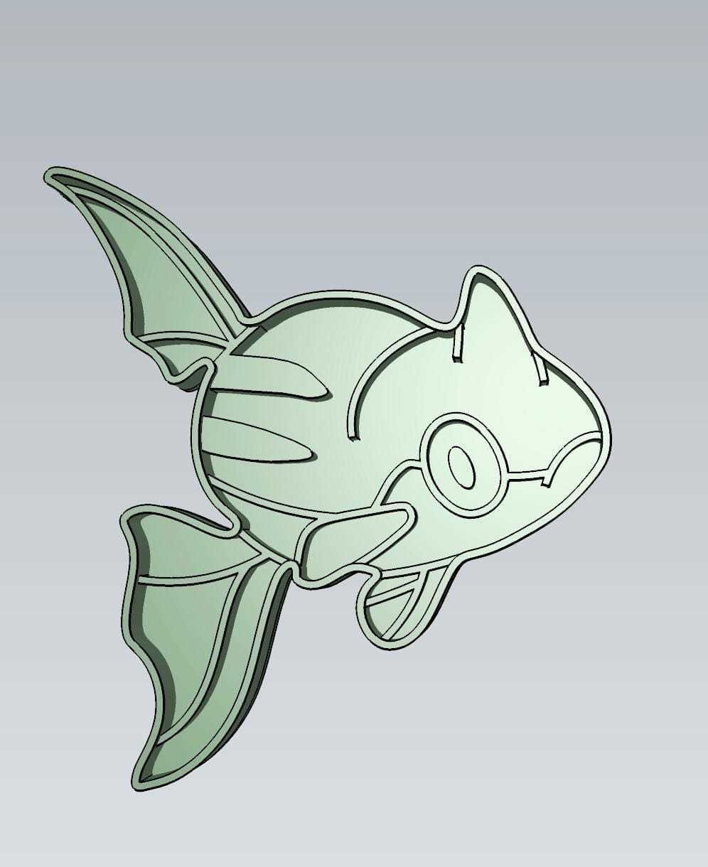 Pokemon Remoraid Cookie Cutter Stamp Cake Decorating 3D model animated | CGTrader