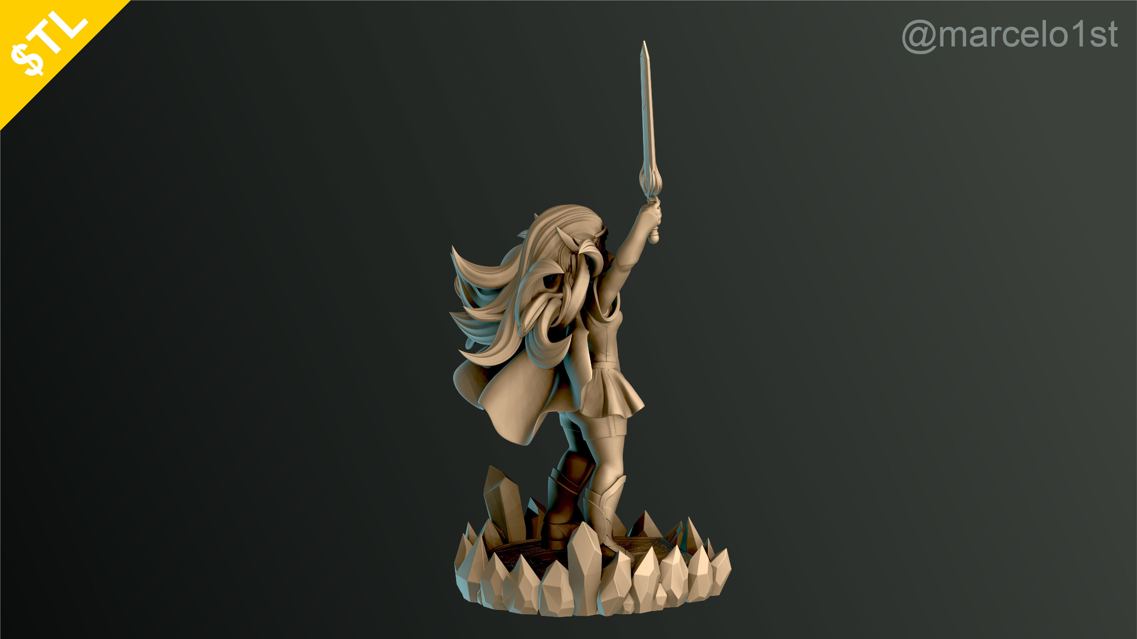 SHE-RA - PRINCESS ADORA NEW CARTOON 3D model 3D printable | CGTrader