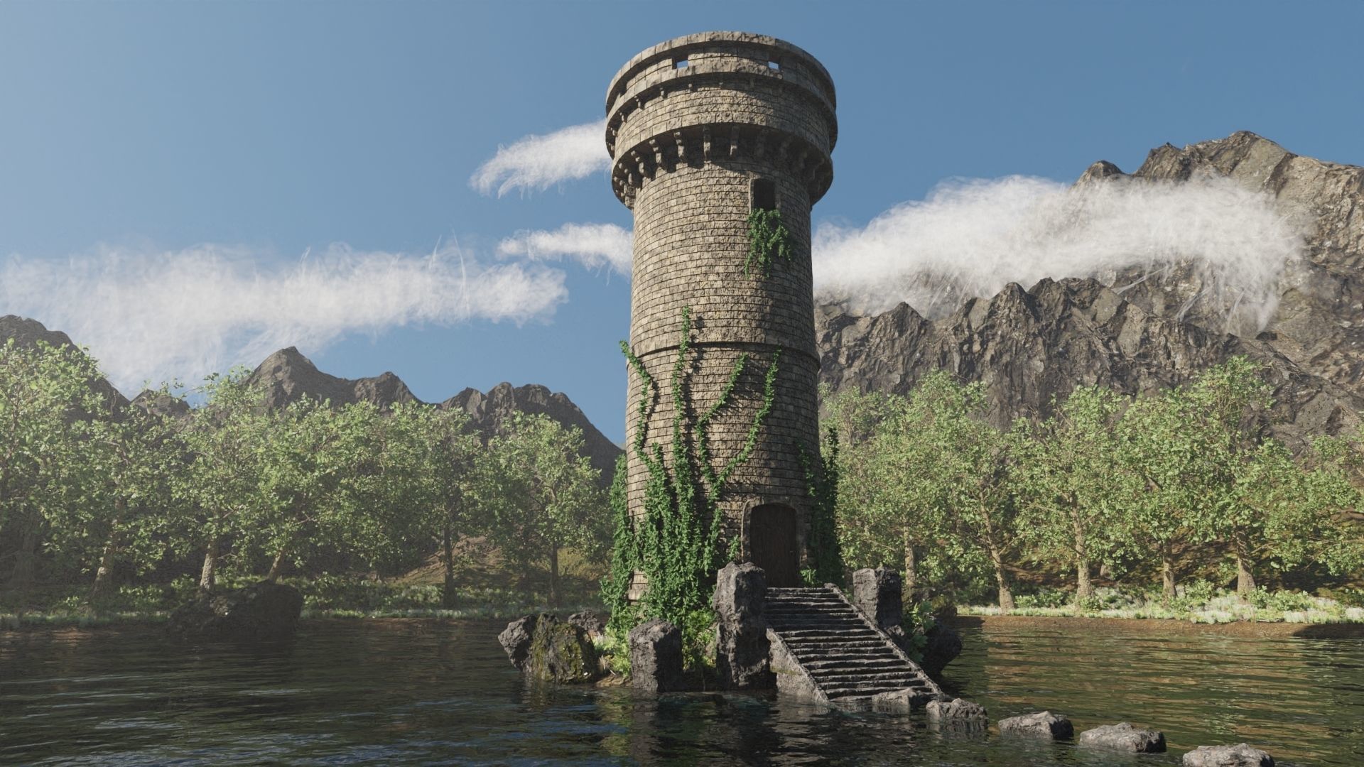 Tower Scene 3D model | CGTrader