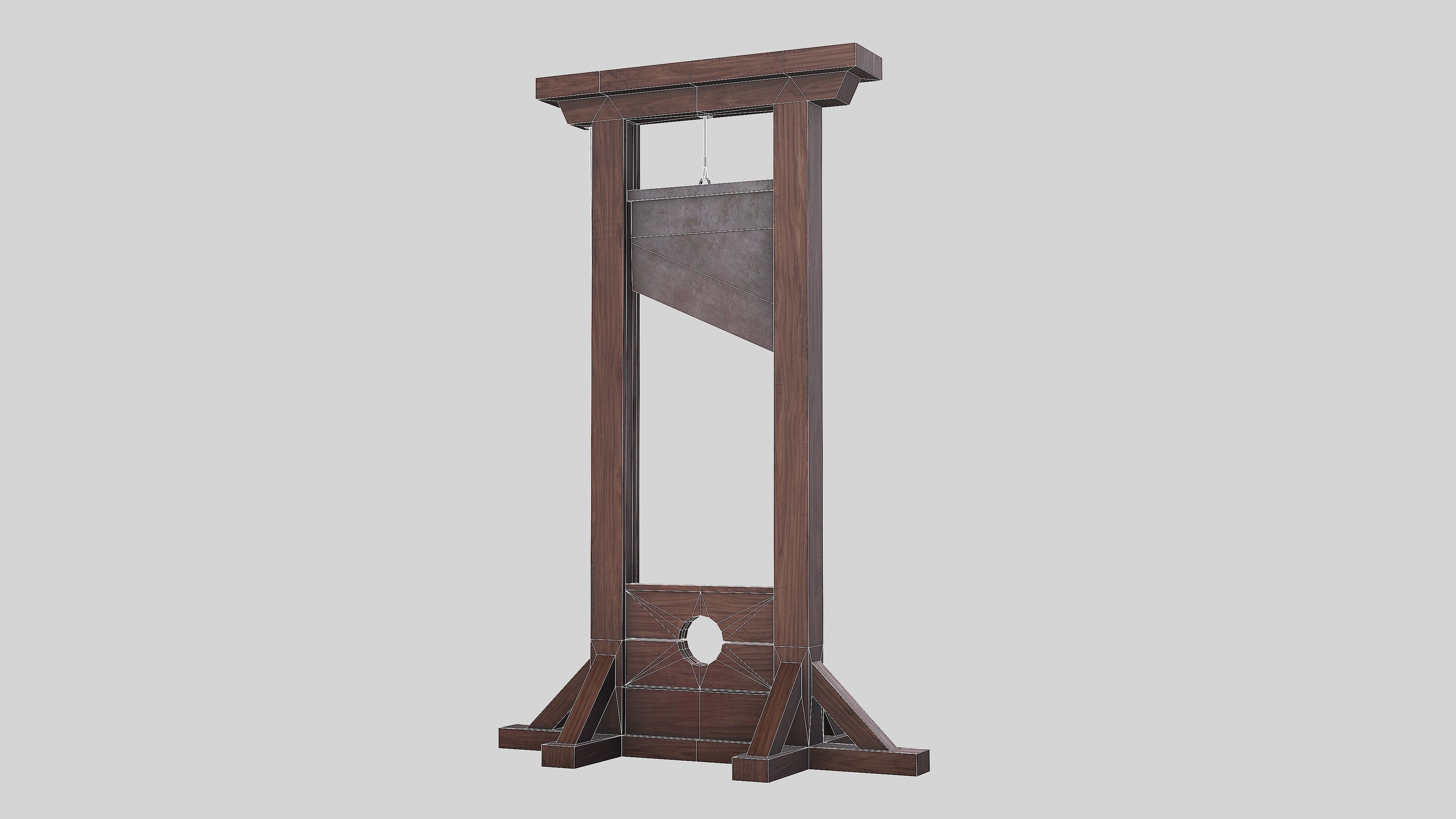 3D model Medieval Guillotine VR / AR / low-poly | CGTrader