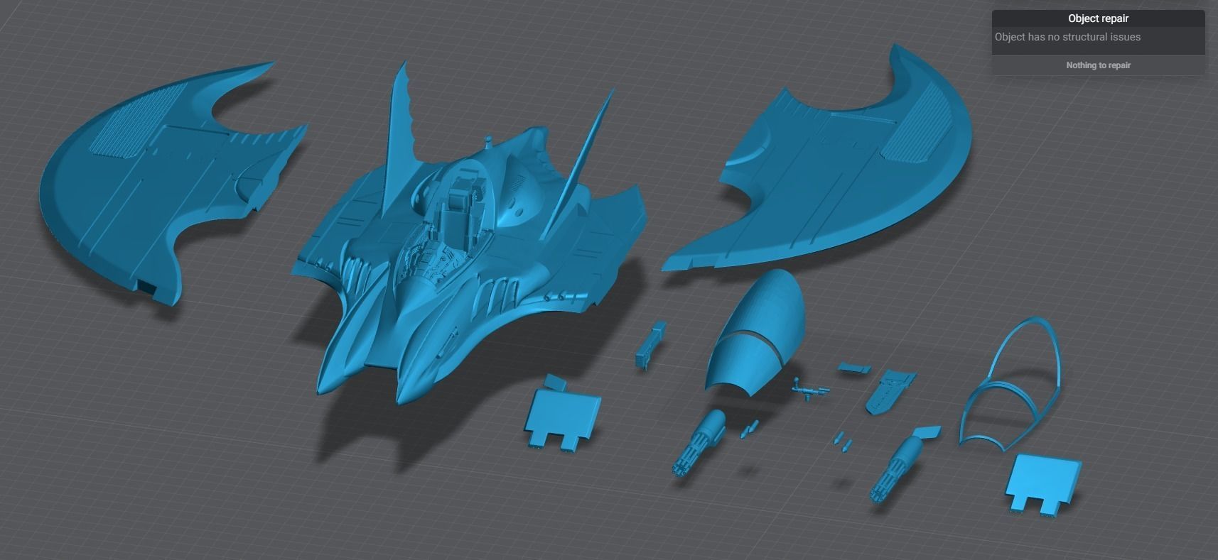 Batwing Scale model 3D model 3D printable | CGTrader