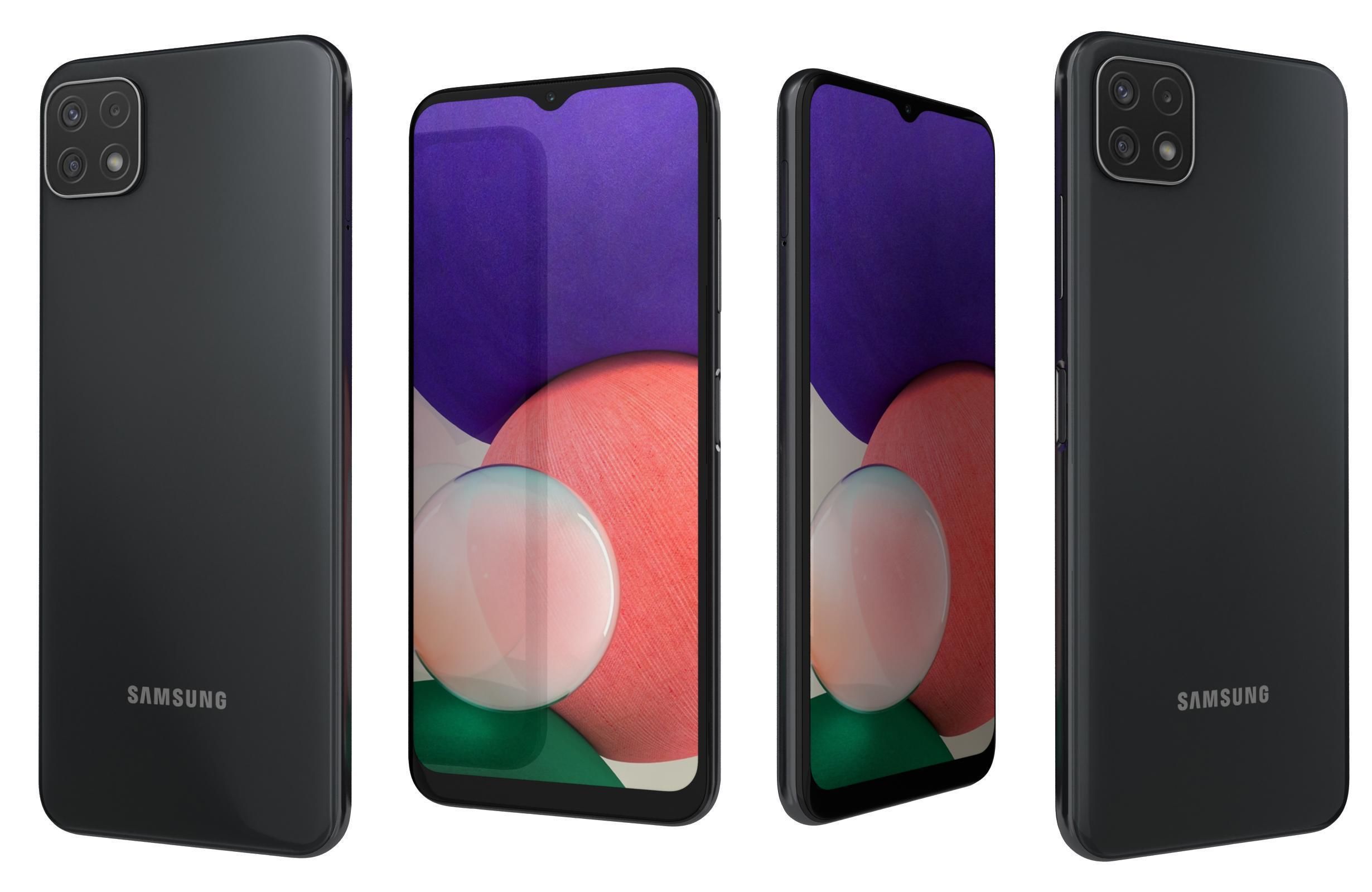 Samsung Galaxy A22 5G Gray 3D model | CGTrader