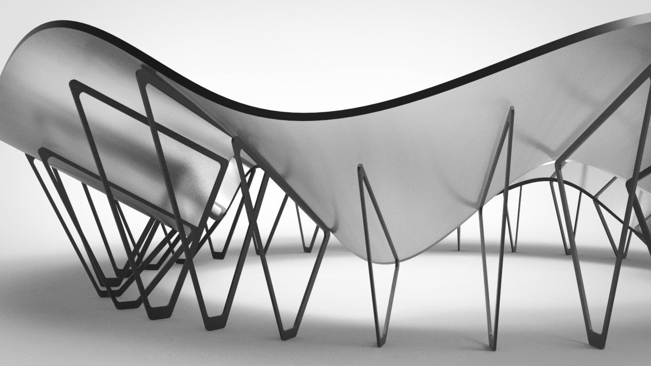 Wavy Shade Pavilion 3D model | CGTrader