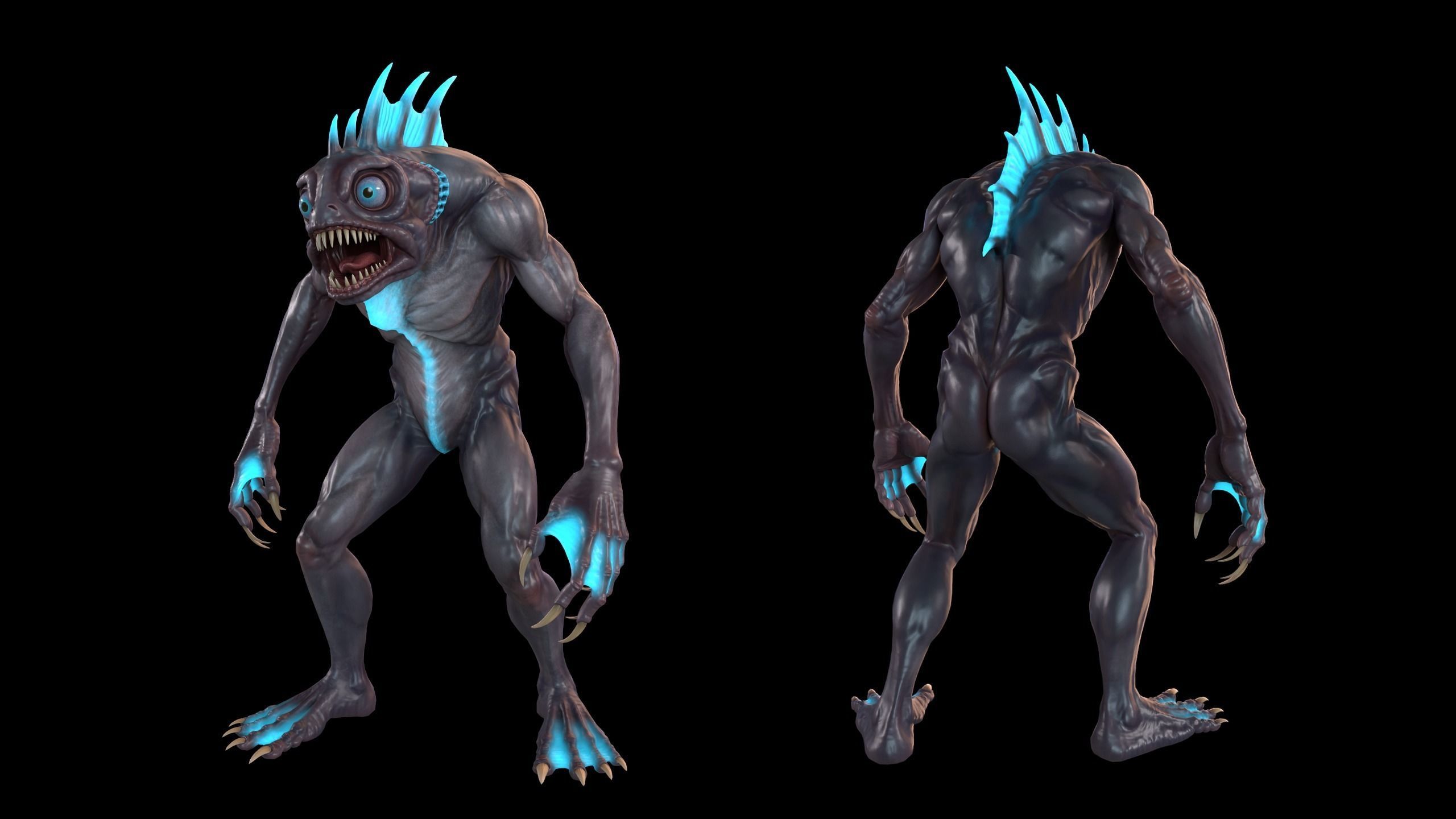 3D model Deep sea monster VR / AR / low-poly | CGTrader