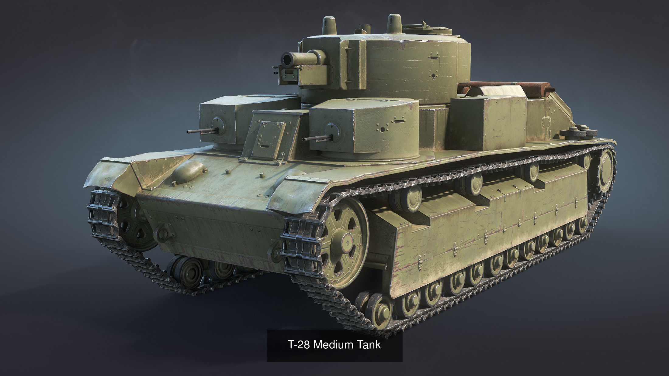 3D Model Collection Inter-war Period Tanks Set VR / AR / low-poly ...