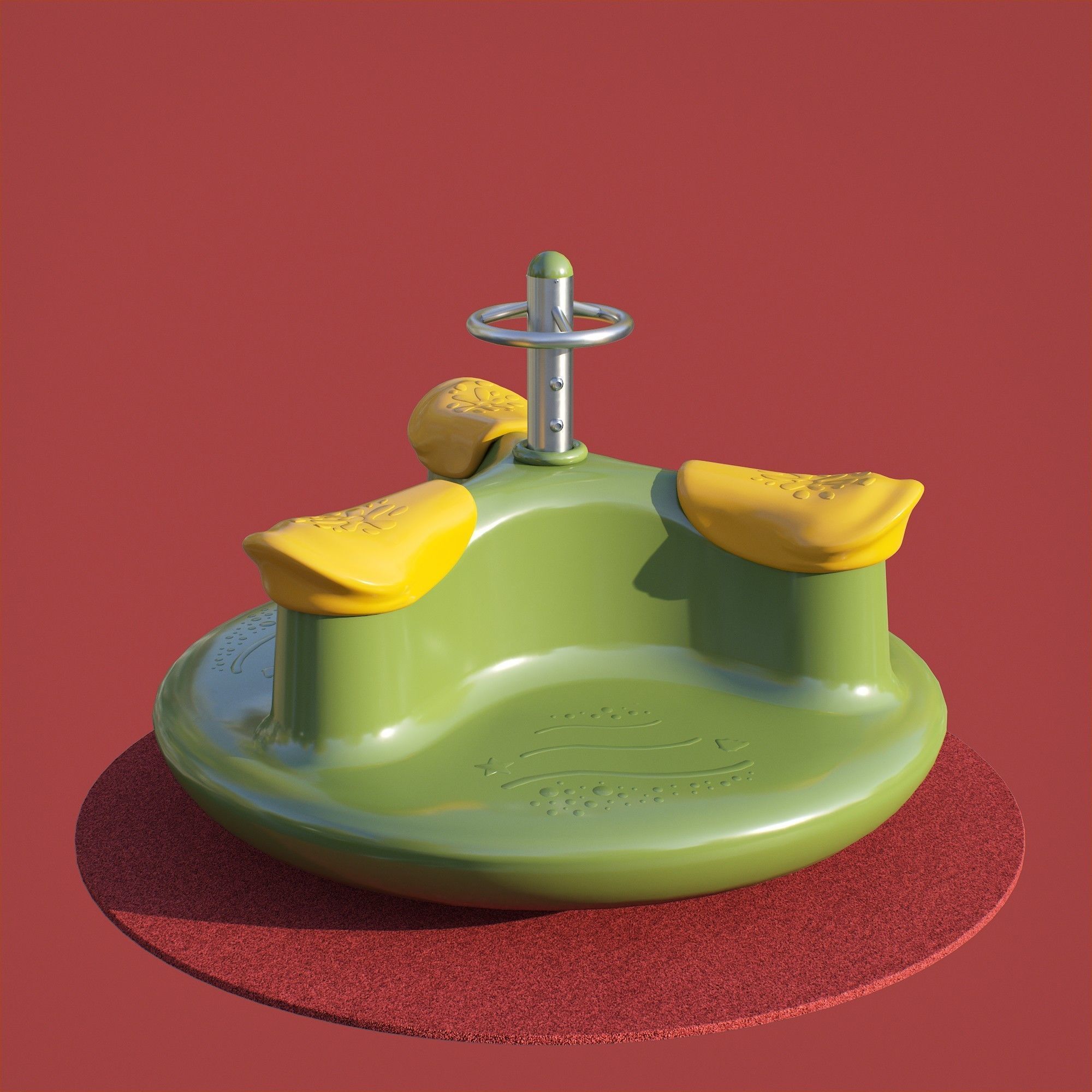 kids playground THE SPINNING ROUNDABOUT JIN-0416 3D model | CGTrader