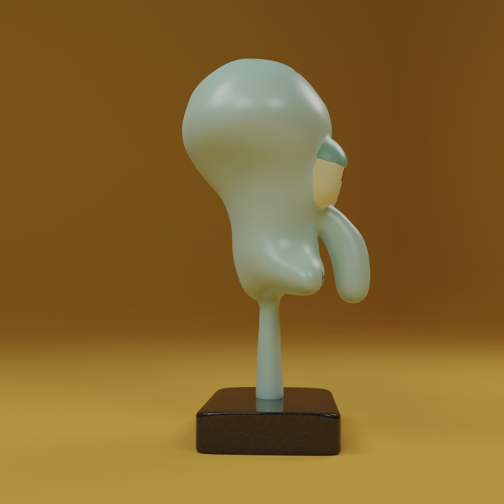 Squidward Sculpture 3D model | CGTrader