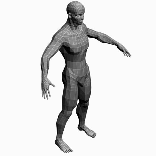 3D model Low Poly Base Mesh Monah VR / AR / low-poly | CGTrader