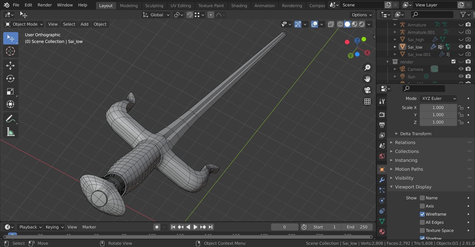 3D model Sai 3D model VR / AR / low-poly | CGTrader