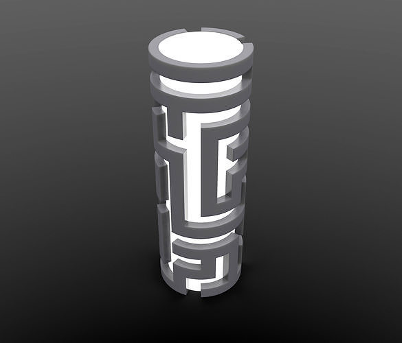 Generative design Real maze lamp2 3D model 3D printable | CGTrader