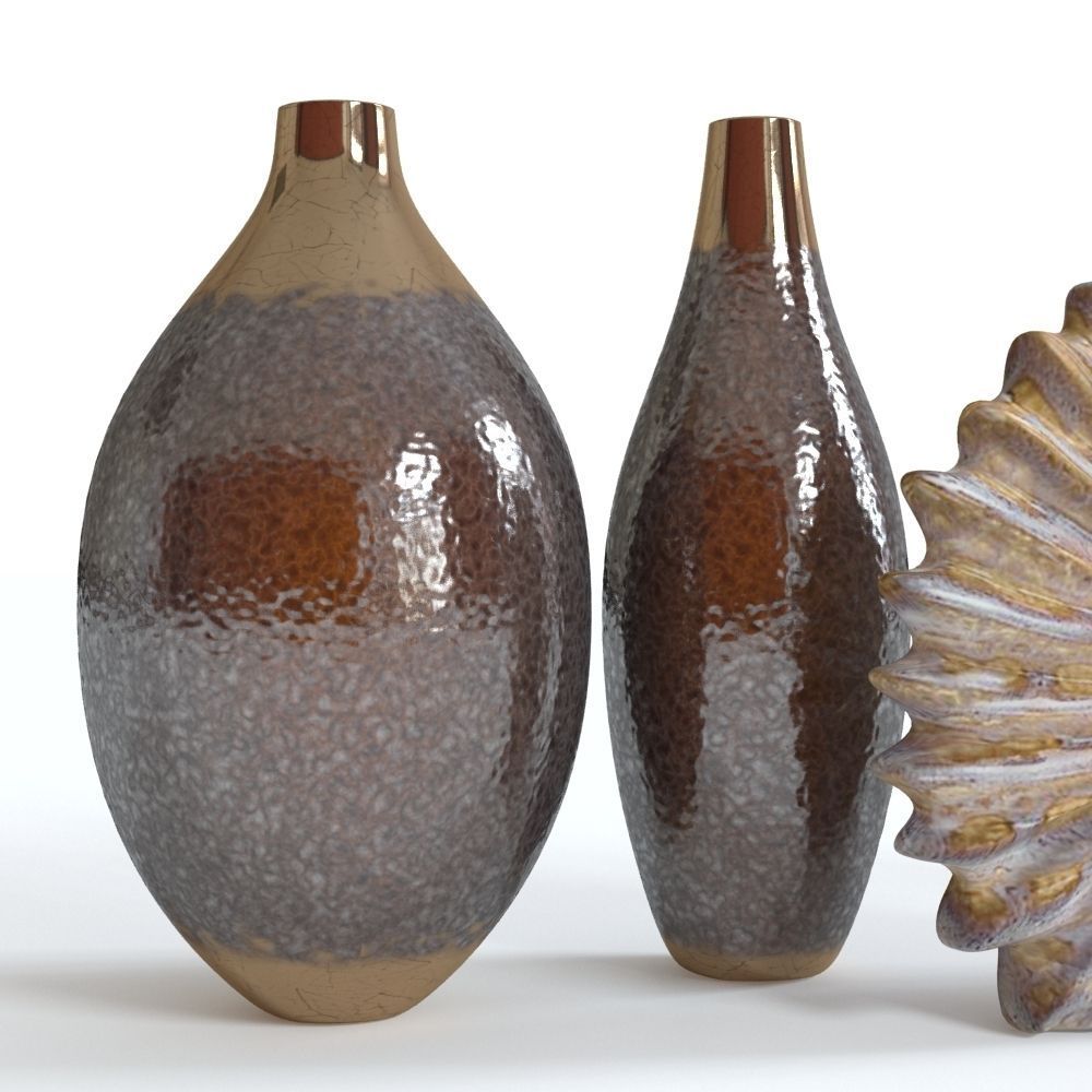 Shell vases set 3D model | CGTrader