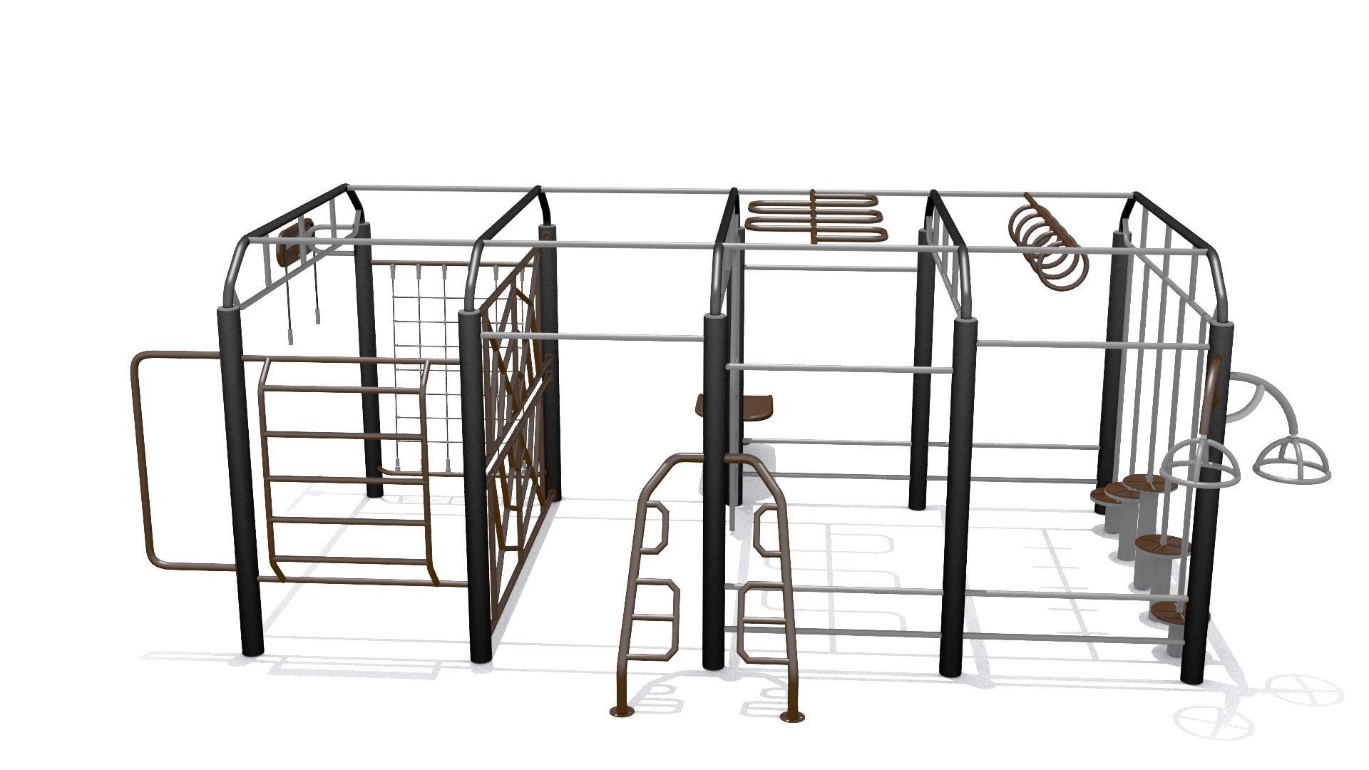 Fitness Gym Parcourse Equipment 3D model | CGTrader