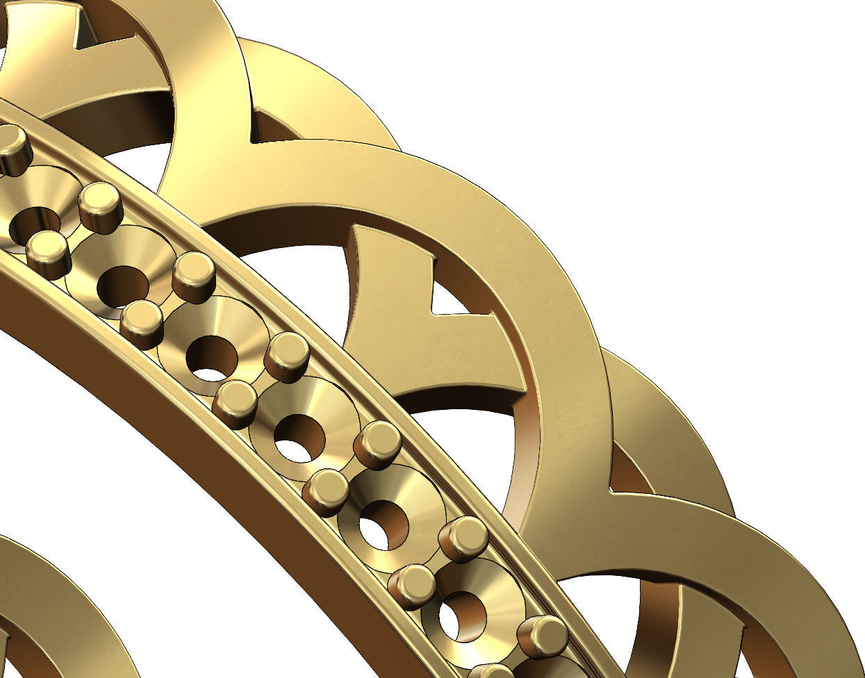 Diamond celtic arch band US sizes 6 7 8 3D model 3D printable | CGTrader