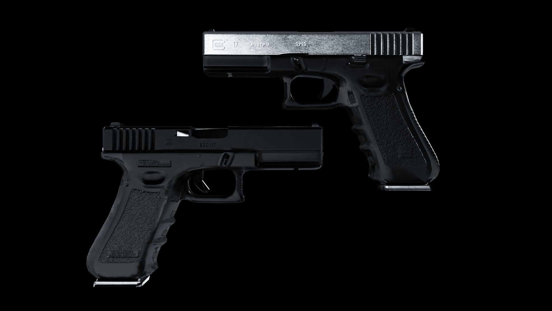 3D model The Ultimate Glock 19 Pack and Automatic Edited Glock 19 Smg ...
