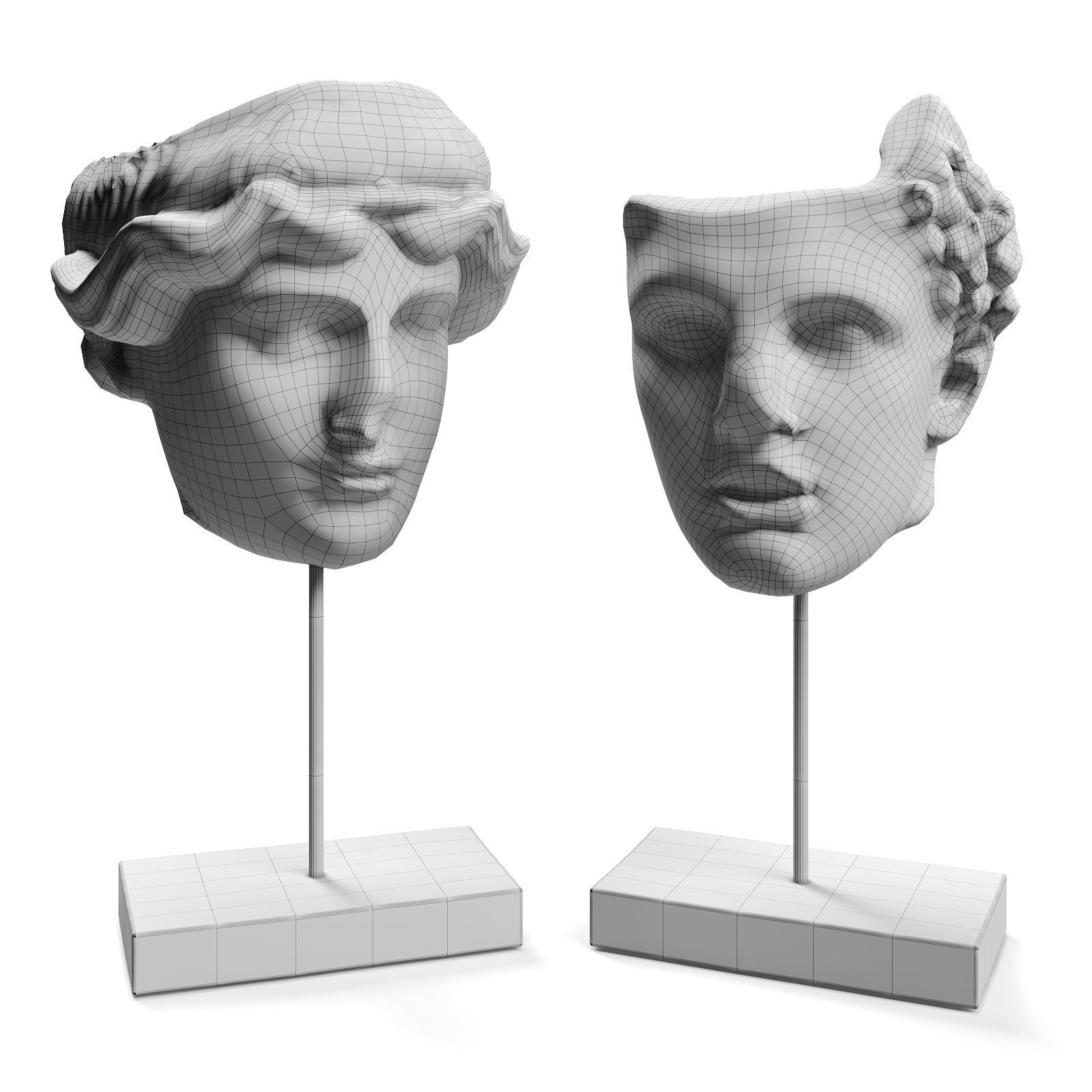 Hercules and Orpheus heads 3D model | CGTrader