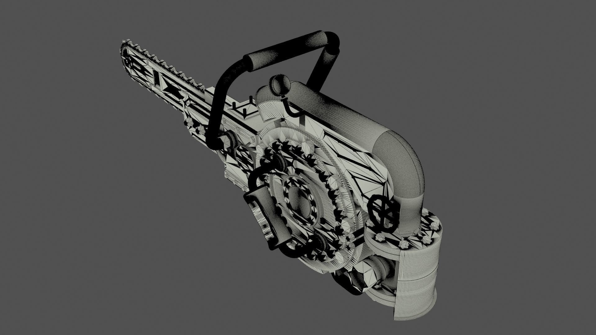 Steam ChainSaw 3D model | CGTrader