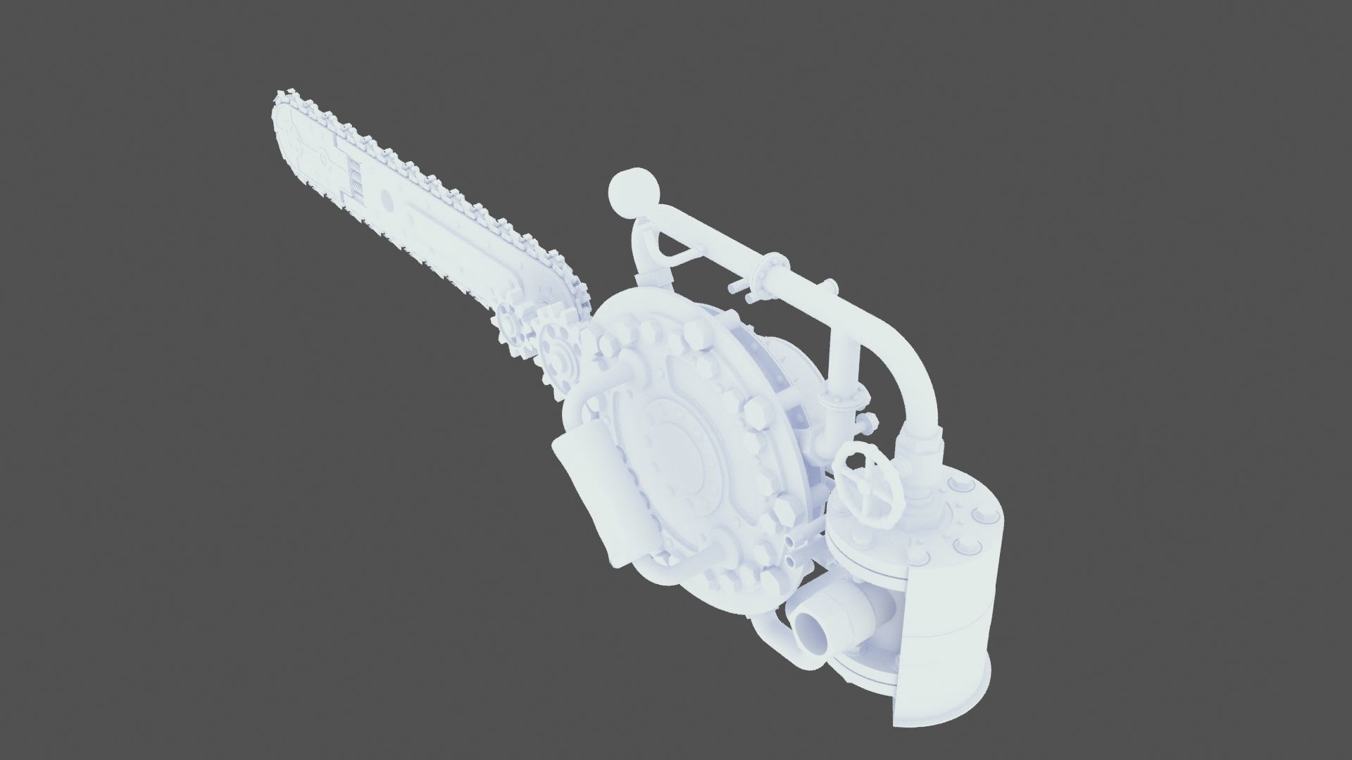 Steam ChainSaw 3D model | CGTrader