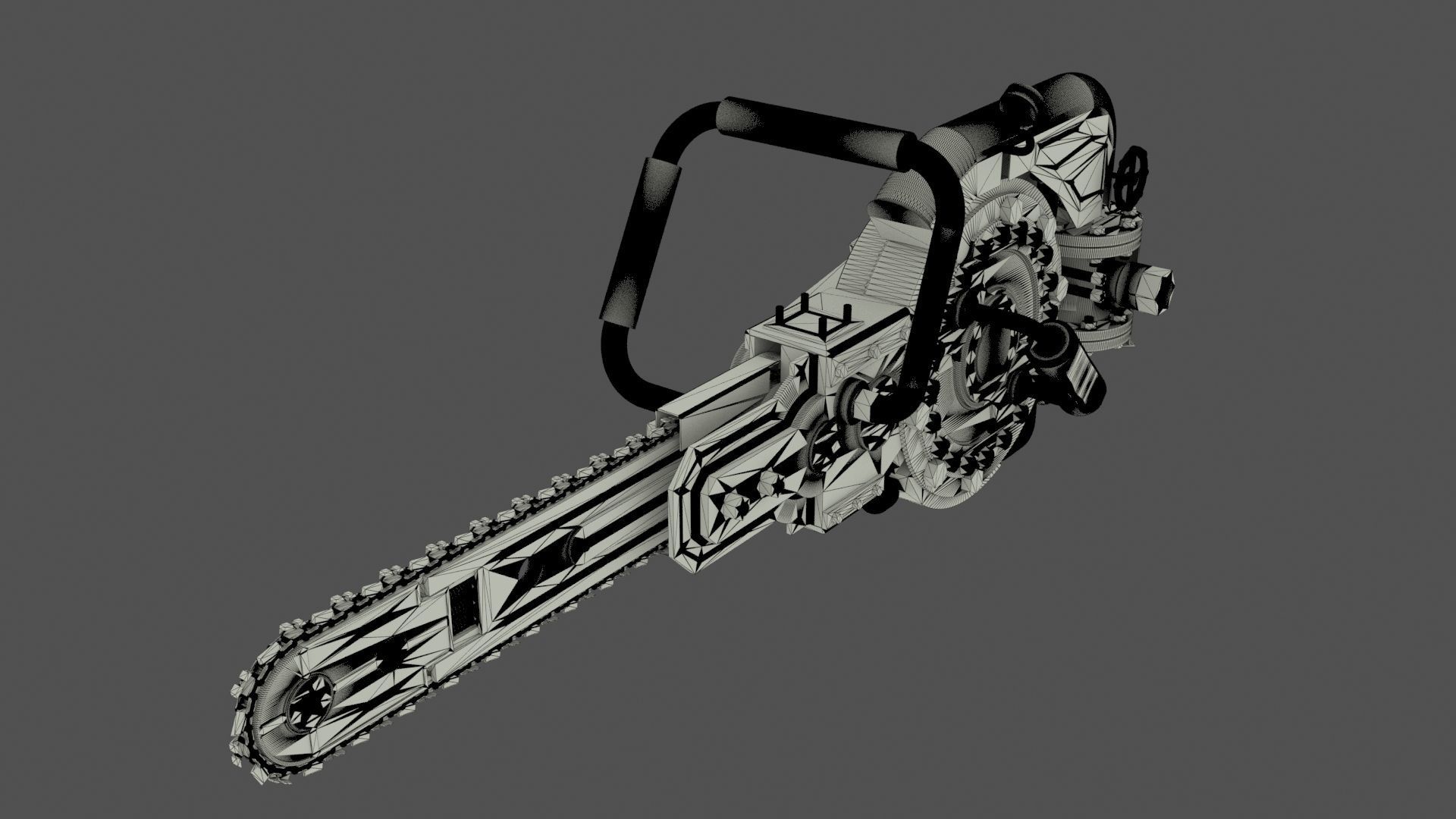 Steam ChainSaw 3D model | CGTrader
