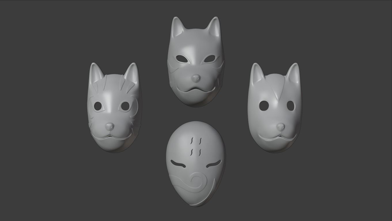 3D model ANBU masks from Naruto VR / AR / low-poly | CGTrader
