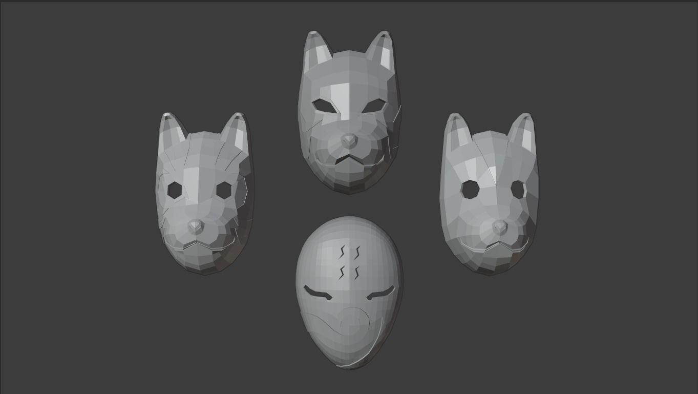 3D model ANBU masks from Naruto VR / AR / low-poly | CGTrader