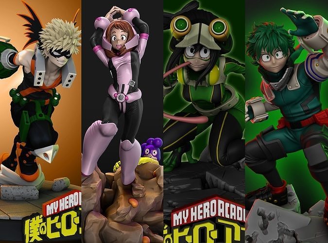 My Hero Academia - Heroes V1 3D Model Collection | CGTrader