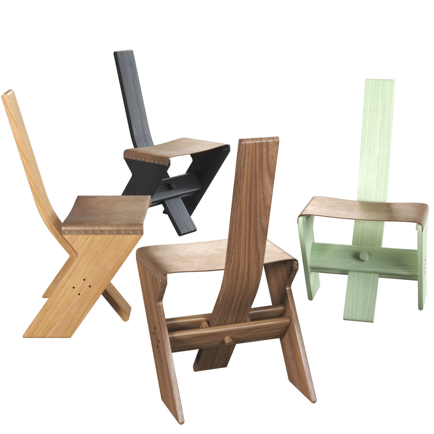 Canone Chair By Lando Studio Designed by Enzo Berti 3D model | CGTrader