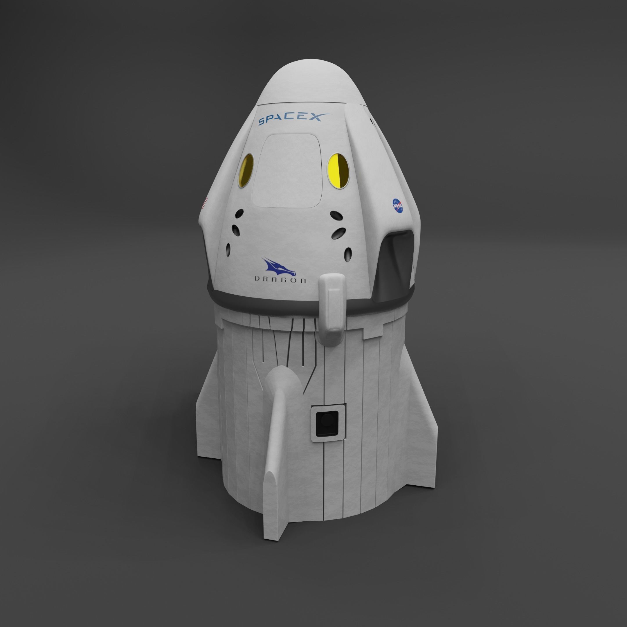 SpaceX Crew Dragon Spacecraft 3D model | CGTrader