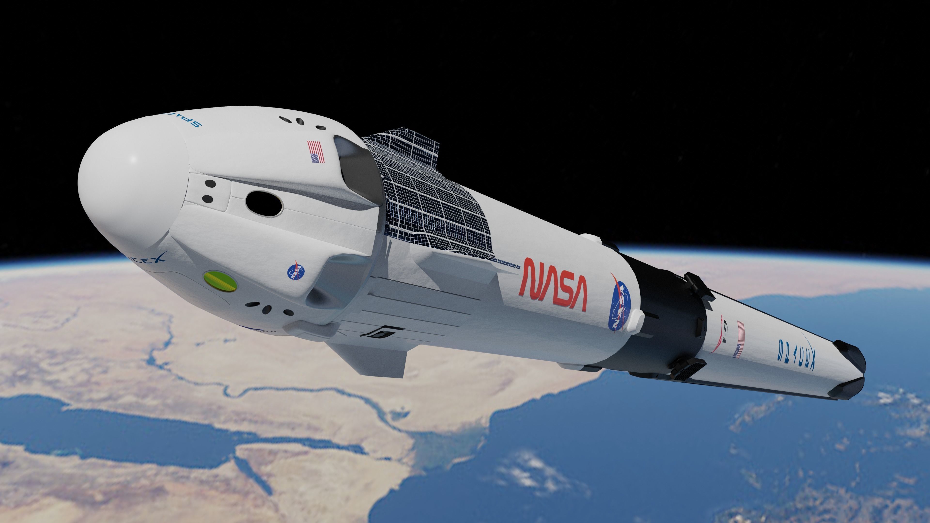 SpaceX Crew Dragon Spacecraft 3D model | CGTrader