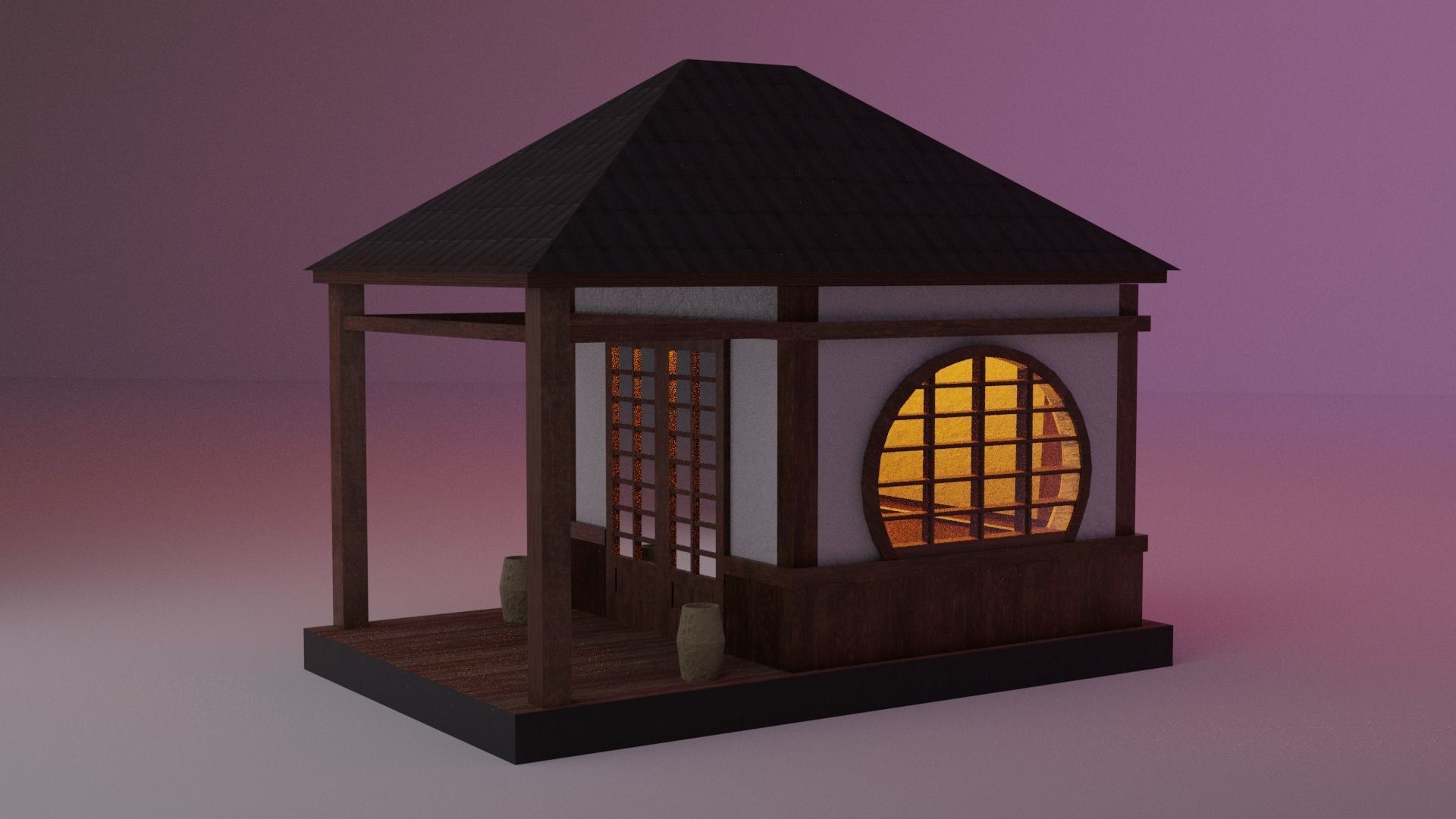 Japanese TeaHouse Clipart Build free VR / AR / low-poly 3D model | CGTrader
