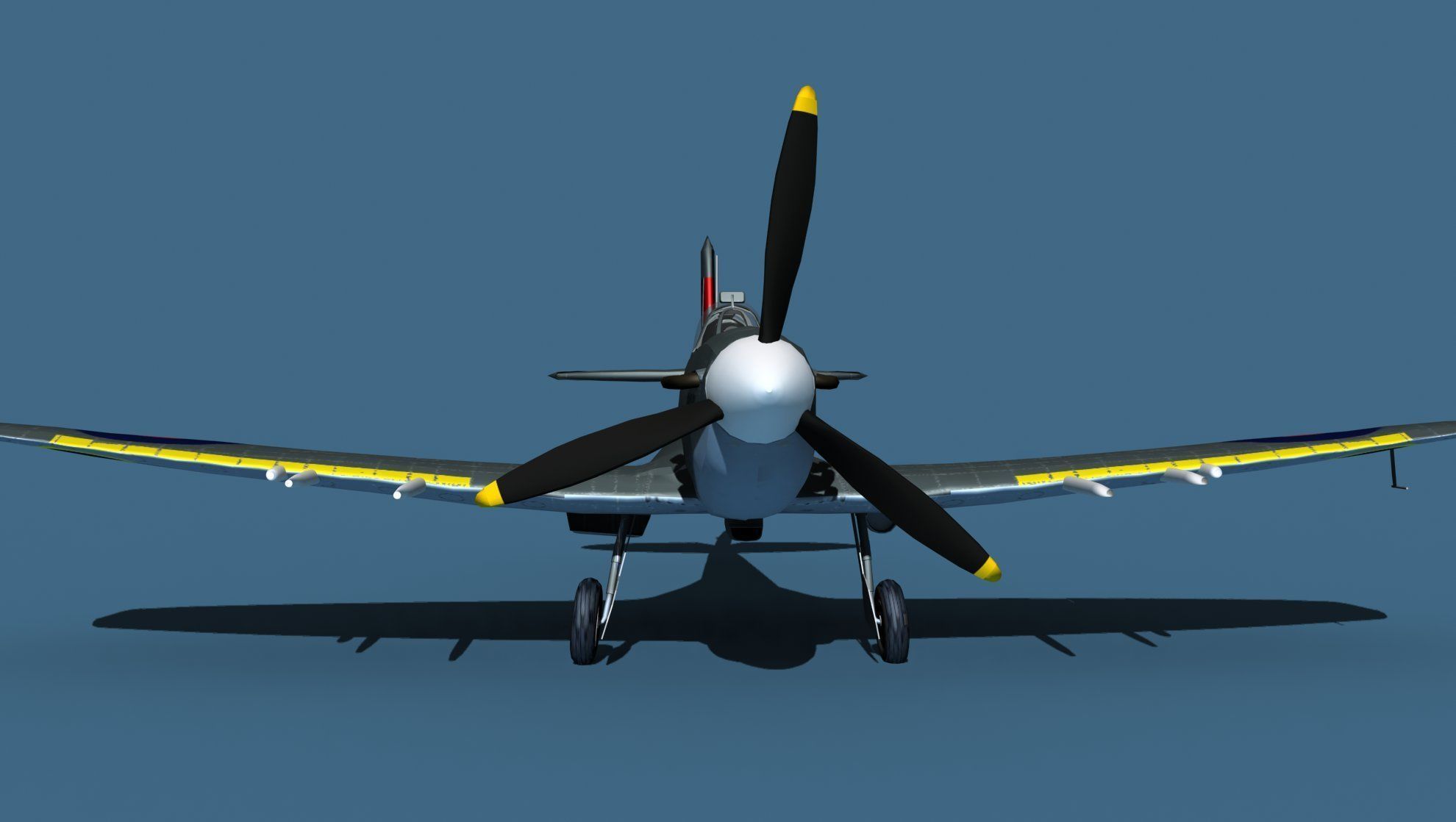 Supermarine Spitfire Mk5C V06 RAF 3D model animated rigged | CGTrader