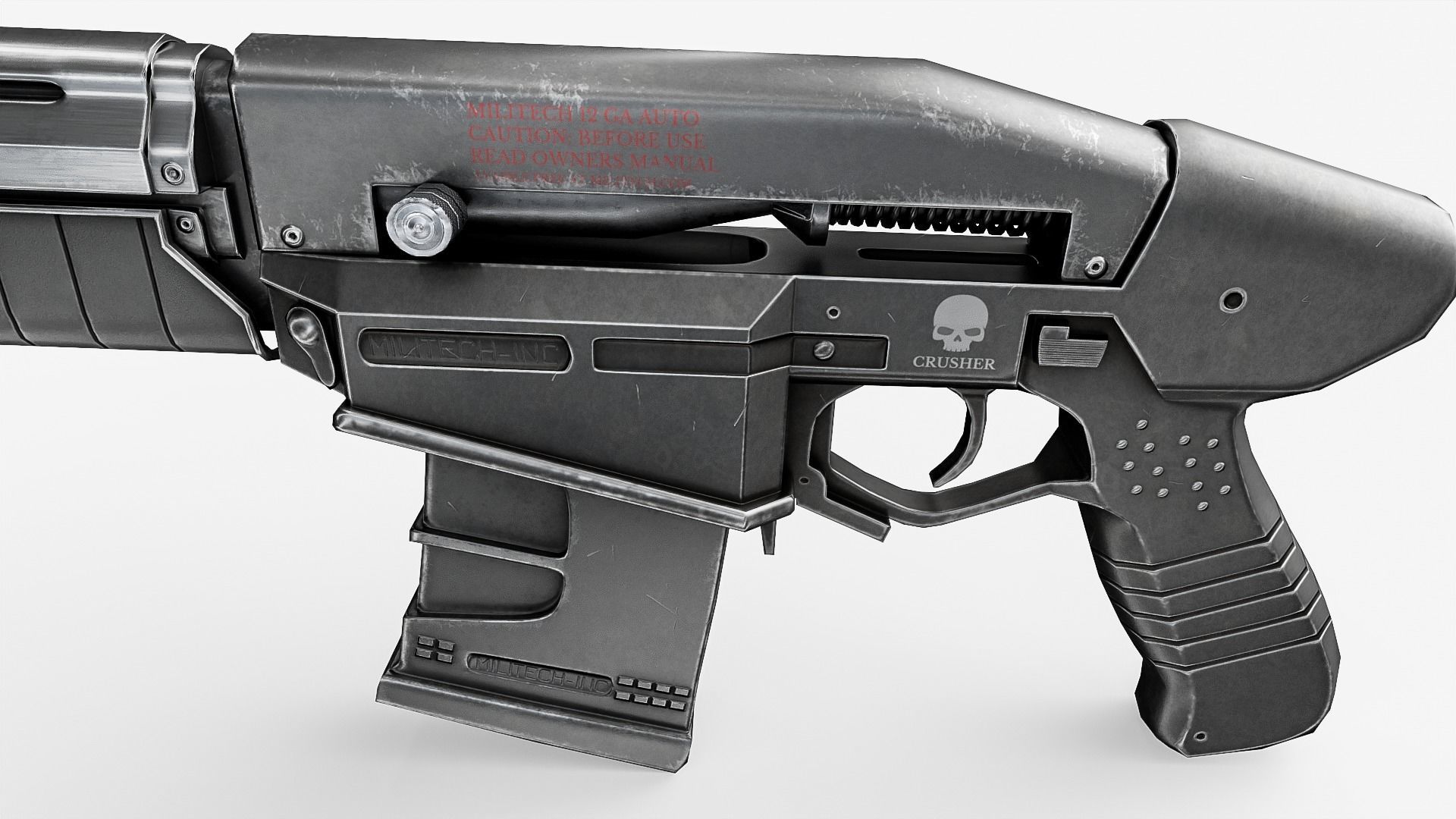 3D model Cyberpunk 2077 Militech Crusher Gun VR / AR / low-poly | CGTrader