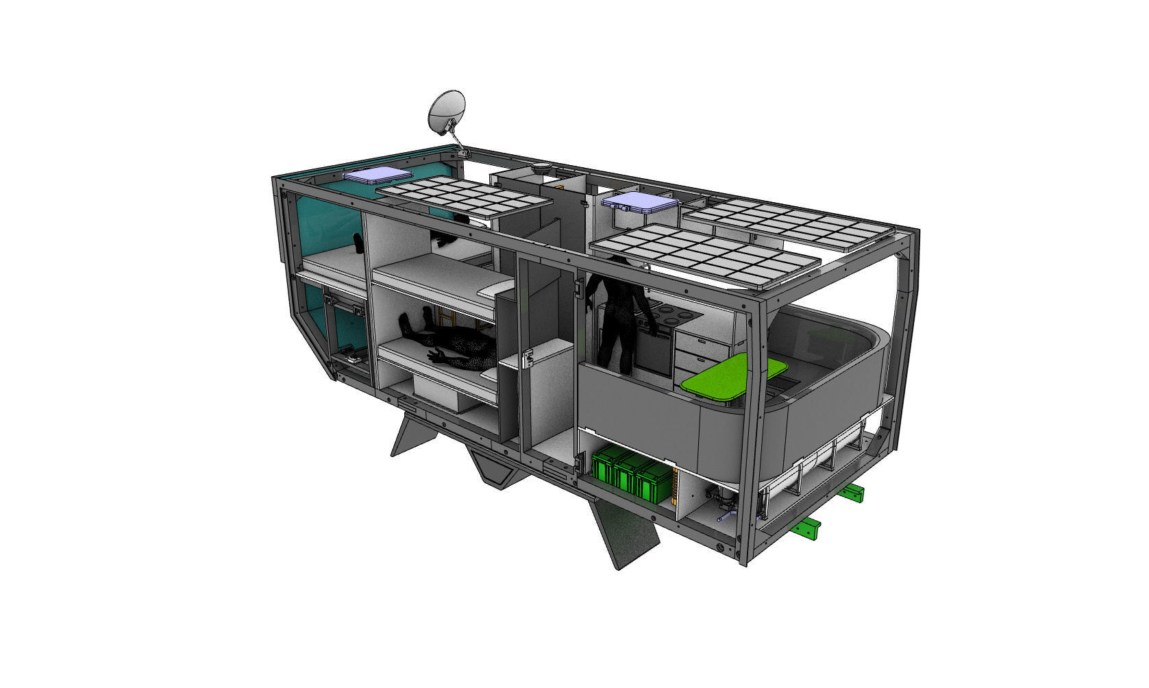 camper model box for RC truck fully 3d printable STL 3D model 3D ...