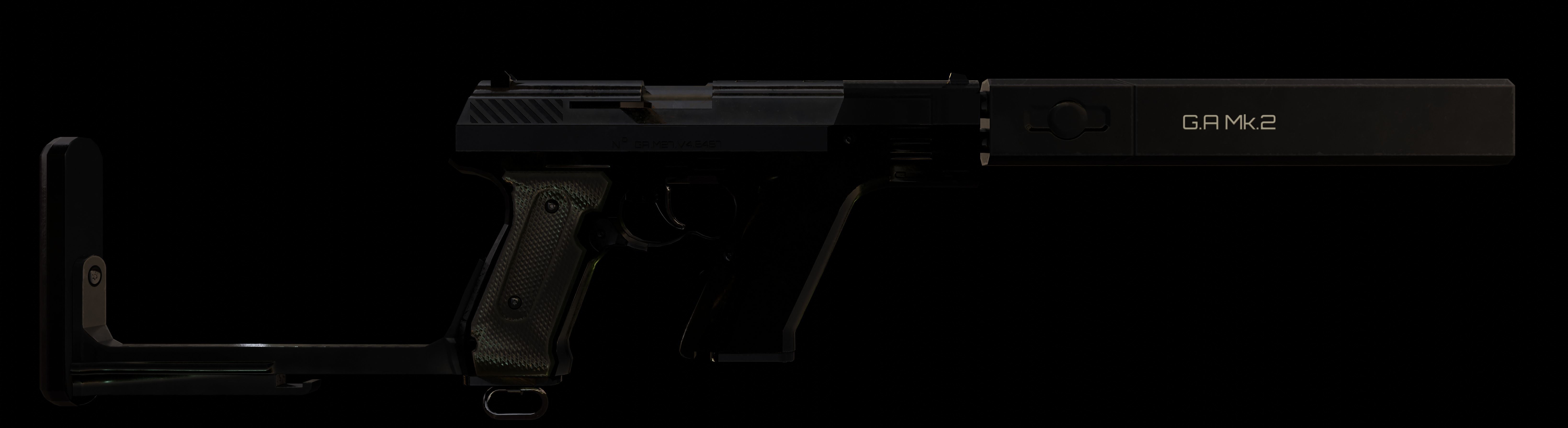 3D model Lowpoly Double Mag Smg 4K PBR Game-ready Model VR / AR / low ...