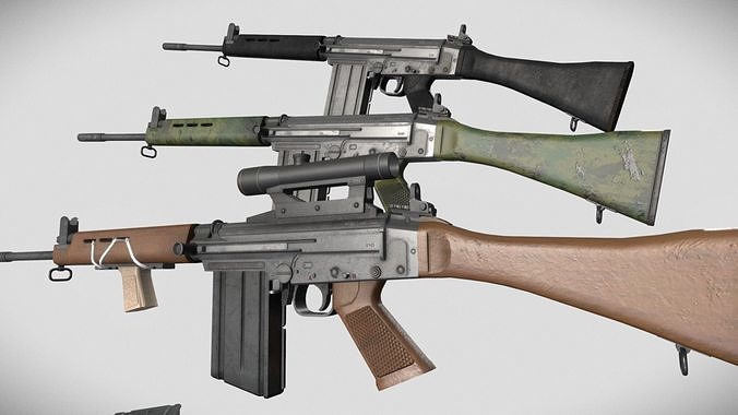 3D model Battle rifle minipack VR / AR / low-poly | CGTrader