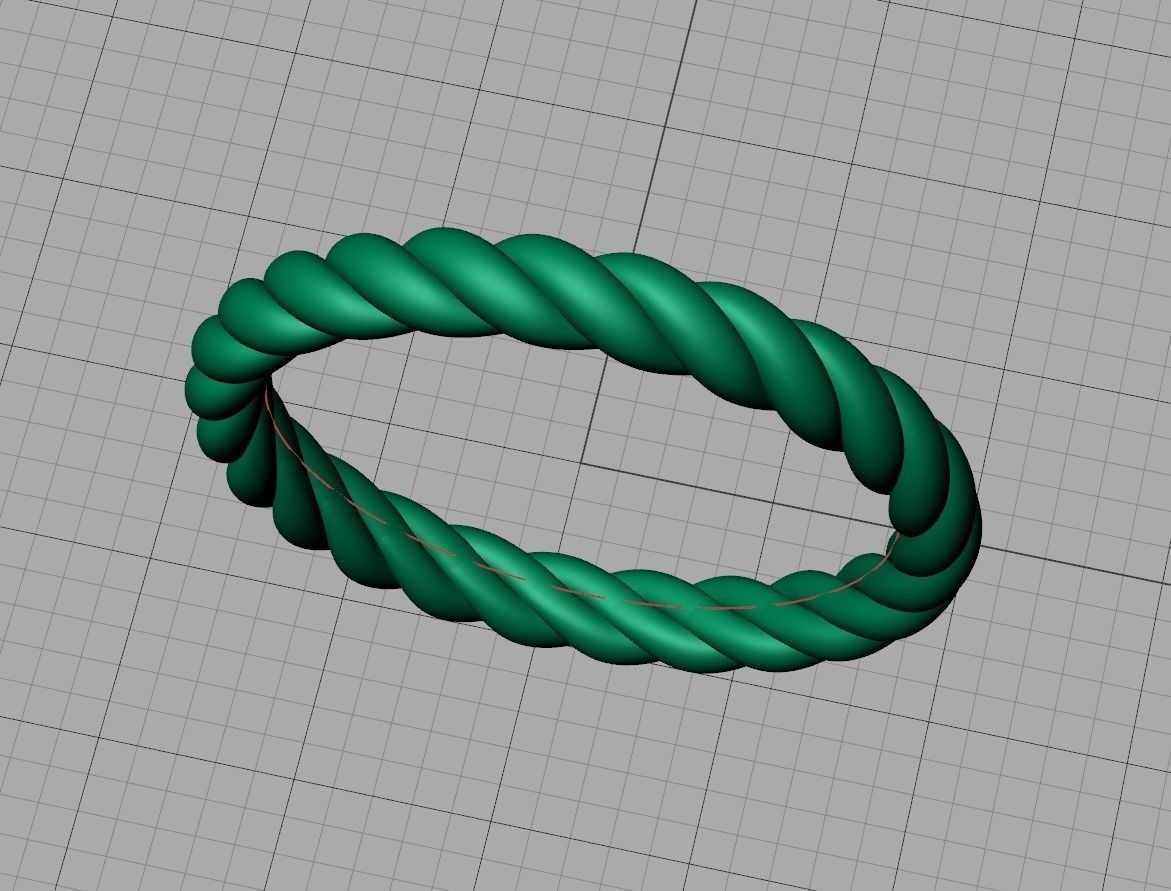 Twisted Rope Wedding Ring Stackable Ring 3dmodel 3D model 3D printable ...